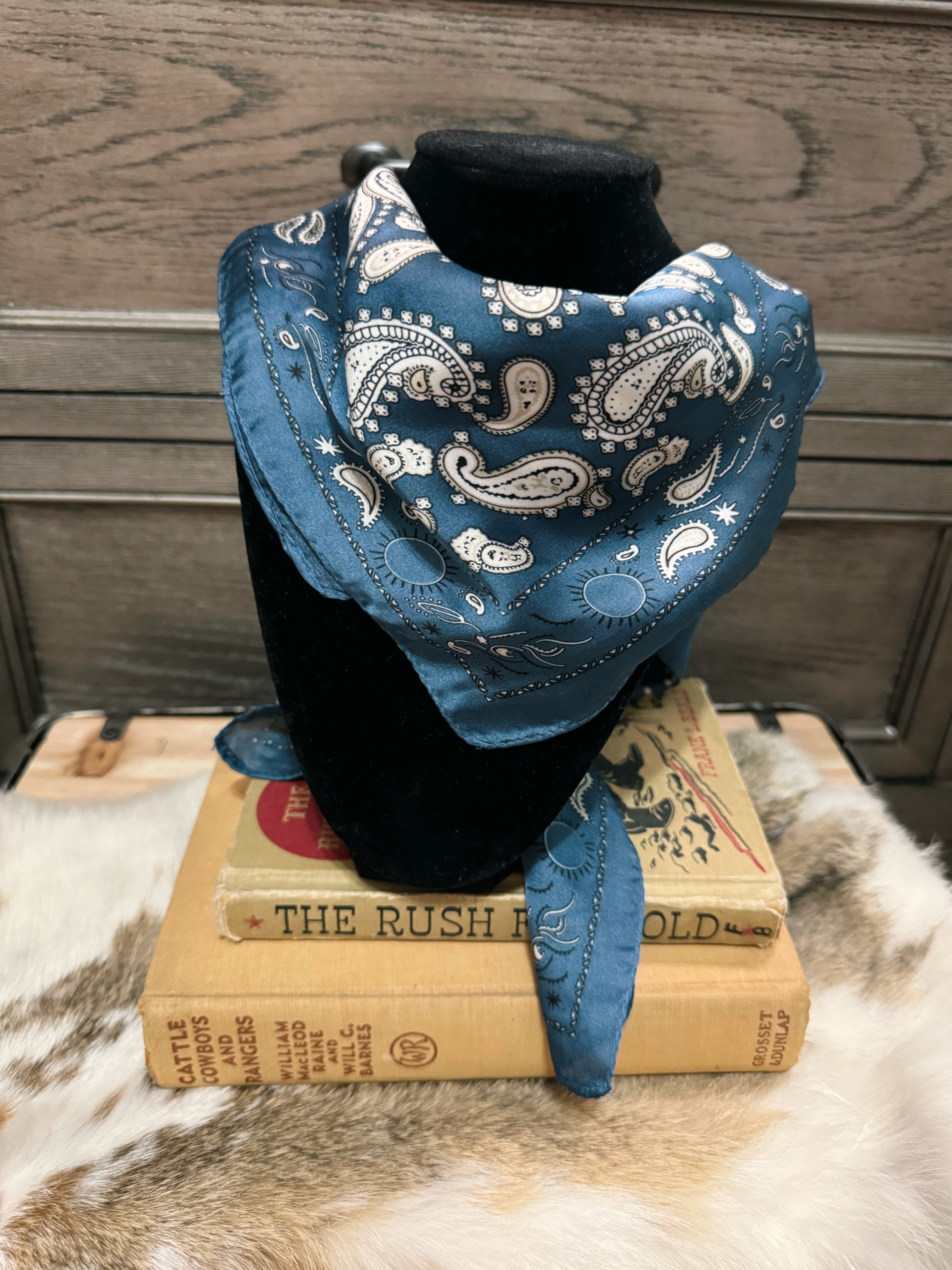 Wild Rag - Navy & Paisley – The Horned Rose